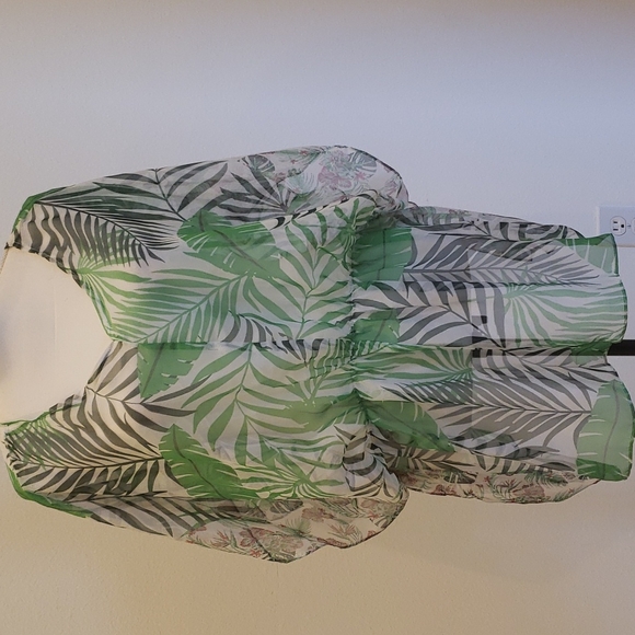 west loop | Tops | West Loop Palm Trees Top Or Swimsuit Cover Up | Poshmark